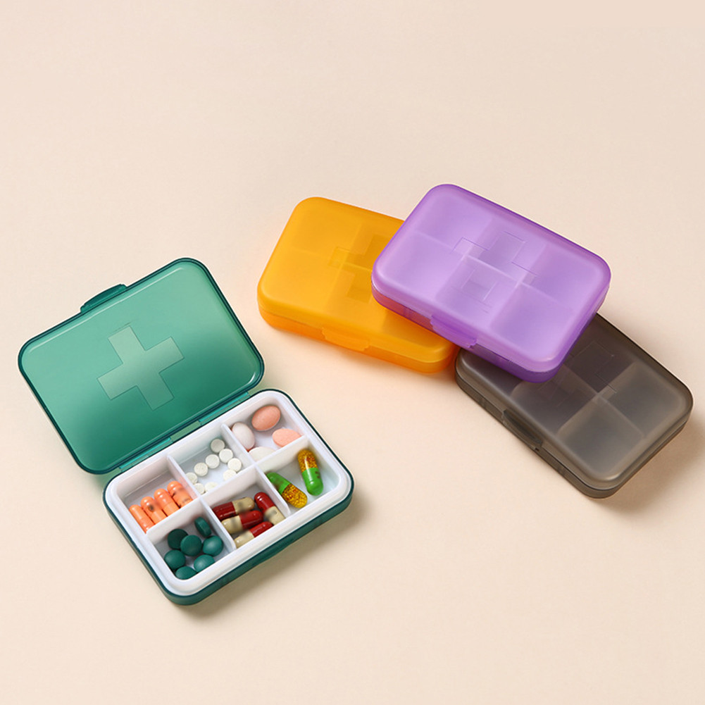 6-grid Cross Shaped Small Medicine Box Seven Day A Week Medicine Pill ...