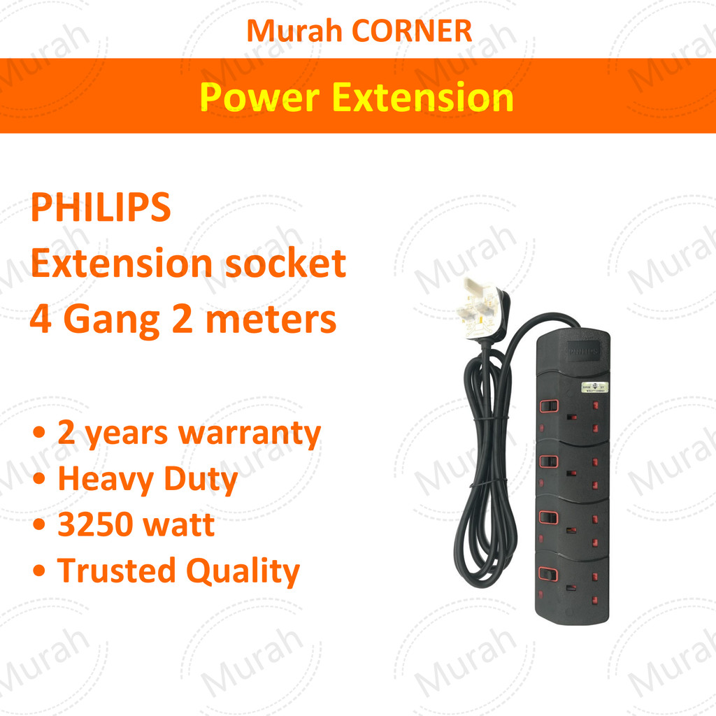 [Authorised Reseller] PHILIPS Power strip Extension socket Plug ...