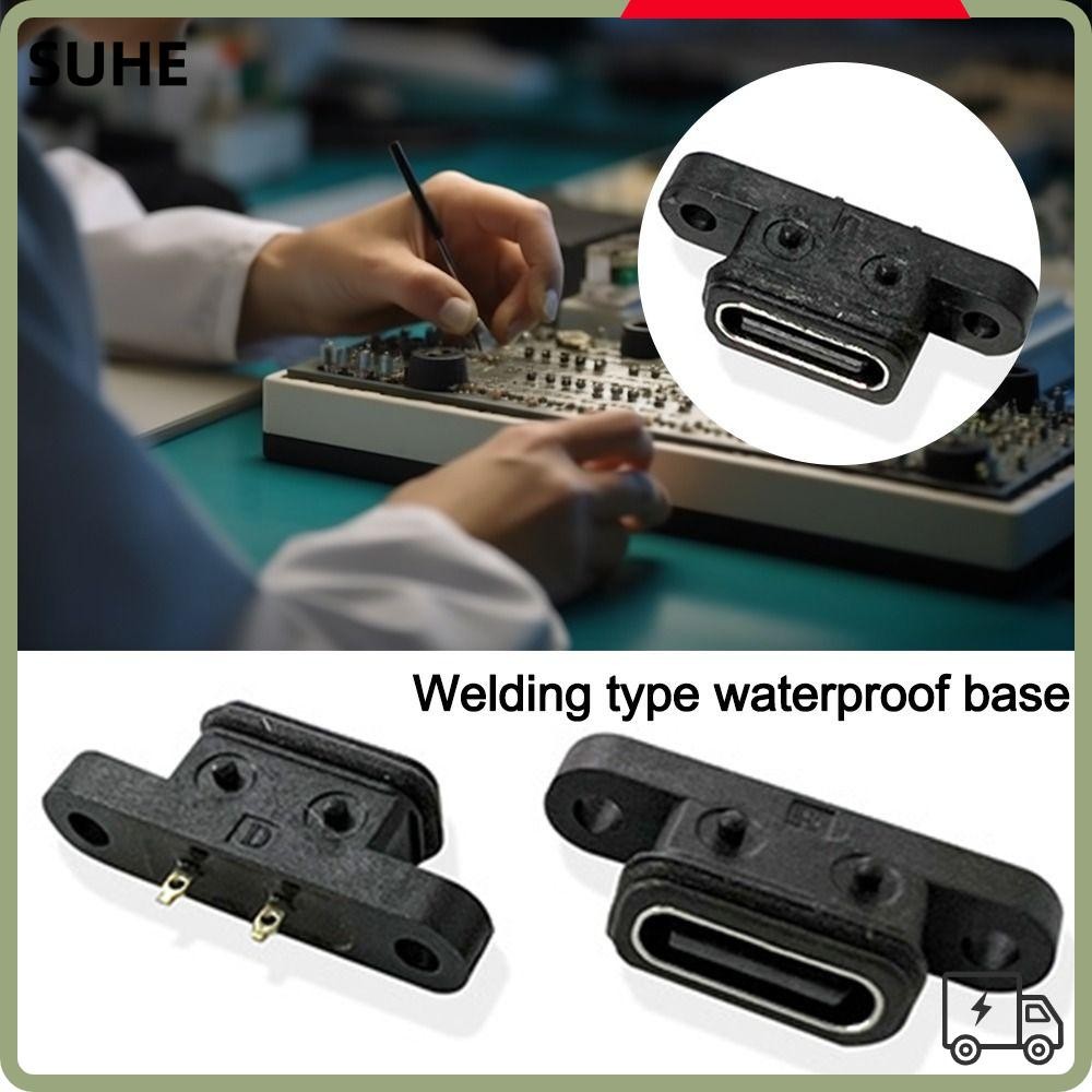 LUCKY-SUHE USB Connector, Port With Screw Hole Waterproof TYPE C 2Pin ...