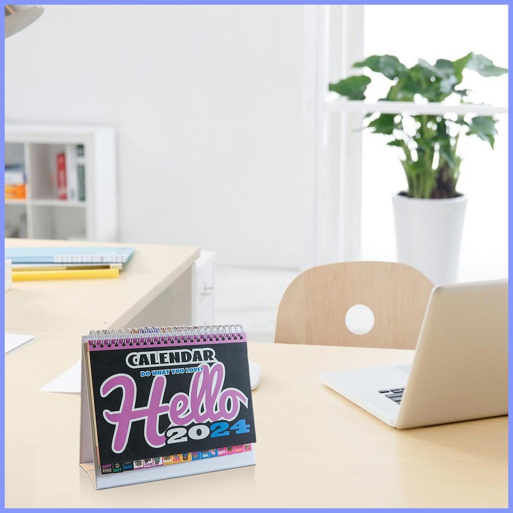Tabletop Calendar 2024 Desk Monthly Calendar Portable Table Decor ...