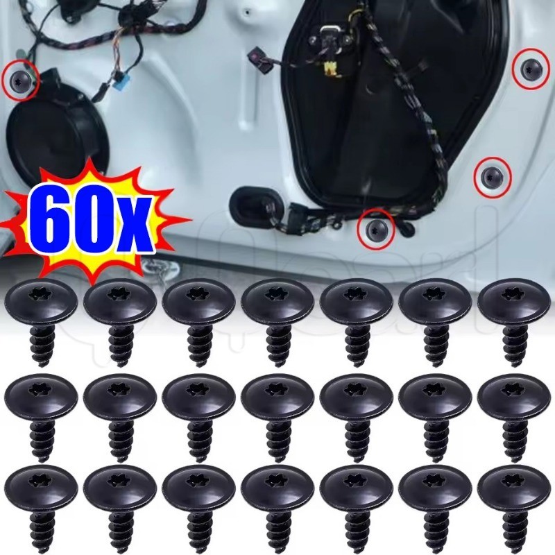 60Pcs Car Fender Screw for Volkswagen - Splash Shield Self-tapping ...