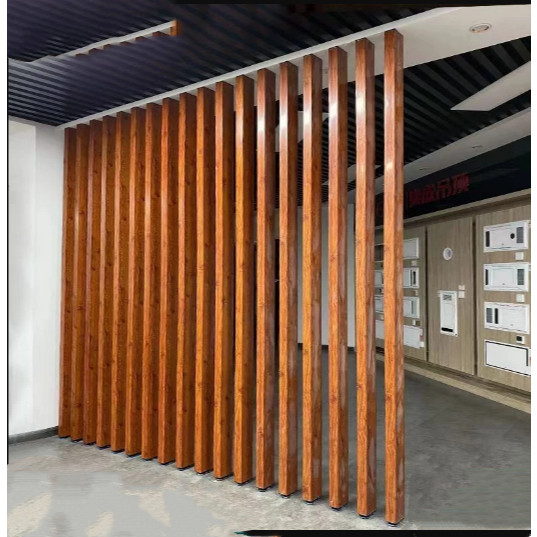 WPC Timber Tube Holder Stopper Stand Divider Partition WPC Wall Flutted ...