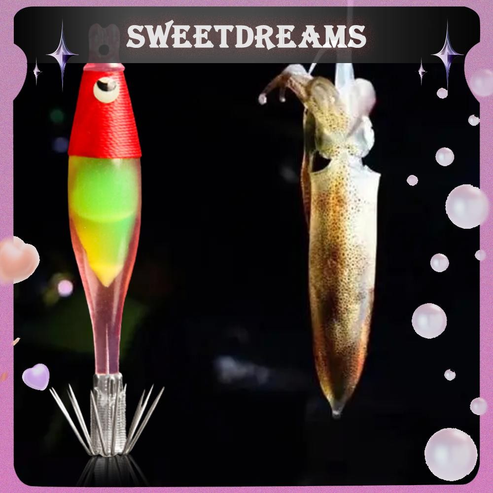 Luminous UV Blowing Tube Fishing Lure Squid Hook Jig Wood Shrimp Bait Squid Jig | Shopee Malaysia