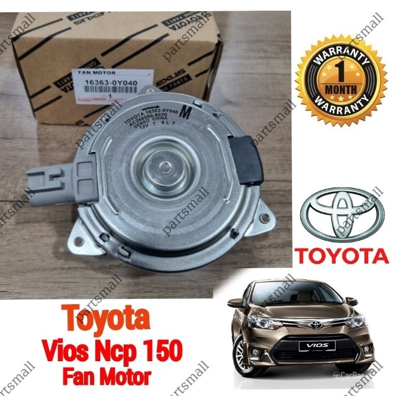 100% GENIUNE TOYOTA VIOS NCP150 RADIATOR COOLING FAN MOTOR 16363-0Y040 ...