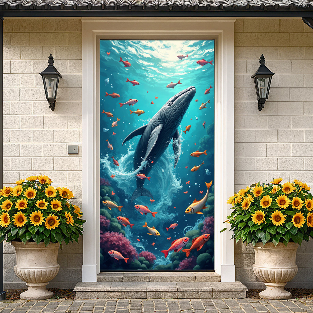 Ocean Whale Backdrop Scene Photography Banner Nautical Theme Event ...