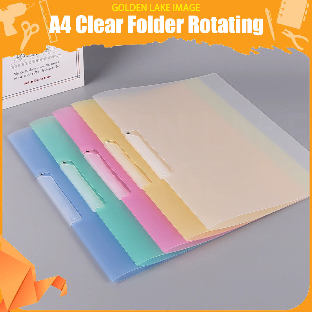 A4 Rotating Folder PP Side Open Transparent Folder Test Paper ...