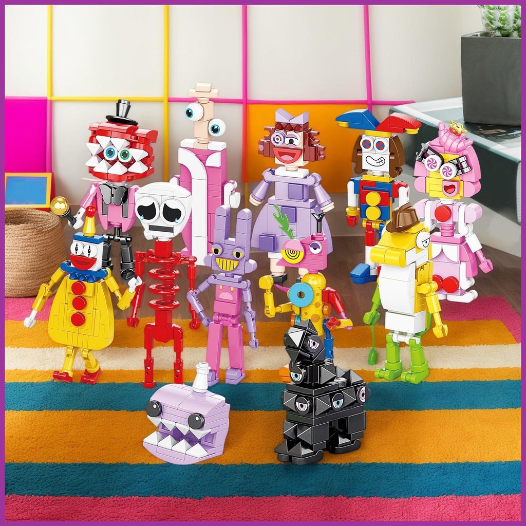 For The Amazing Digital Circus Building block Cartoon Figures Puzzle ...