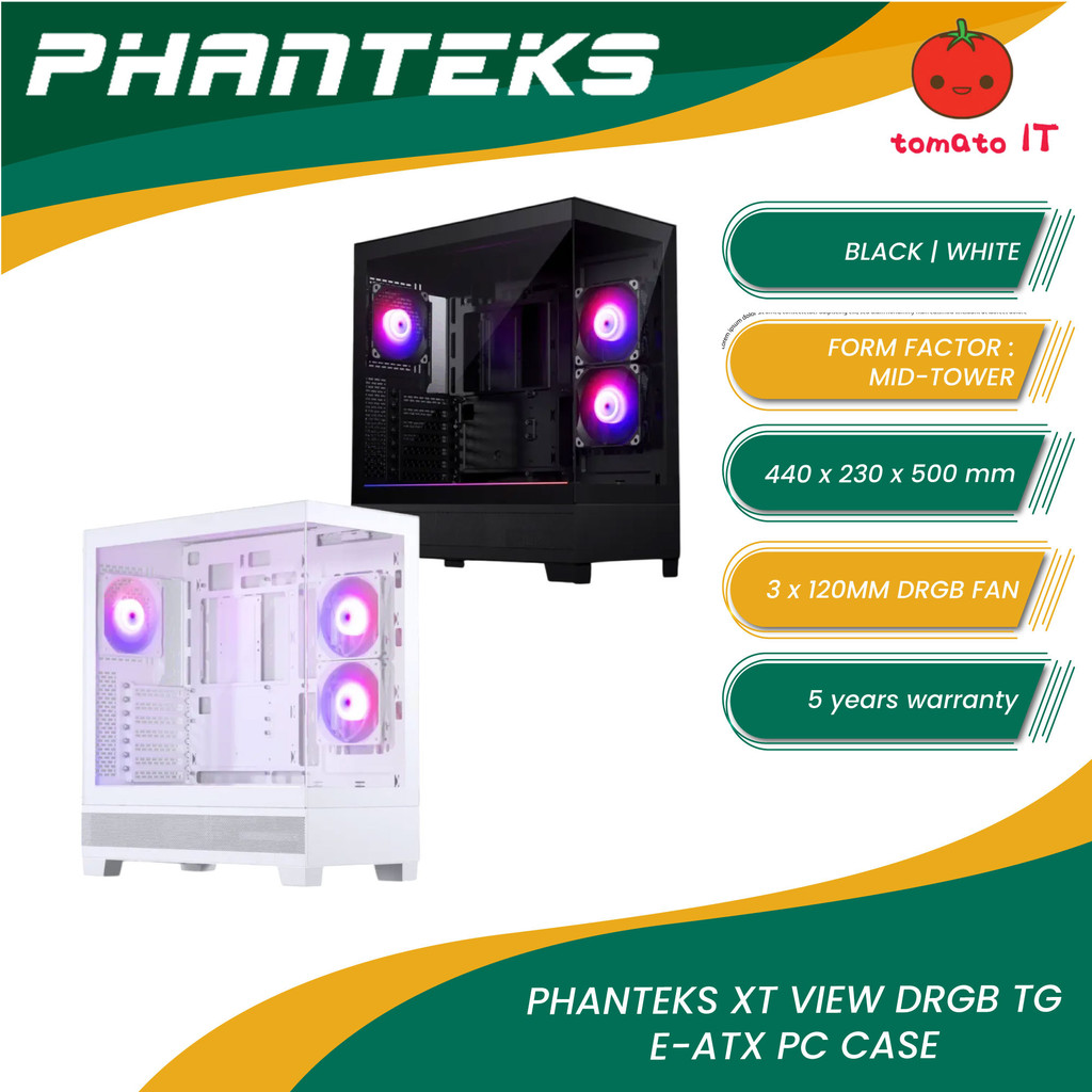 PHANTEKS XT VIEW TG DRGB Mid-Tower ATX PC Chassis | Shopee Malaysia