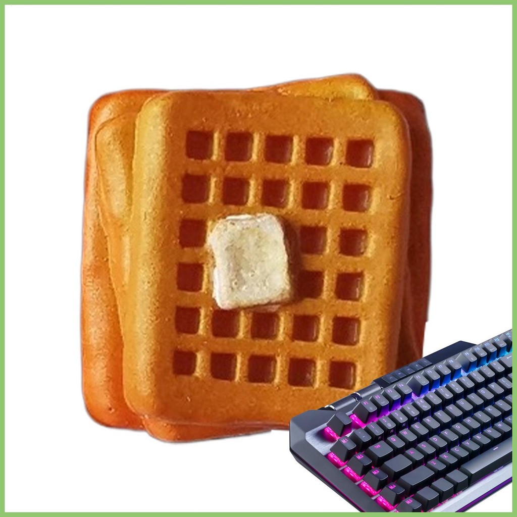 Mechanical Keyboard Keycaps Stimulation Food Hotdog Waffle 3D Keycaps ...