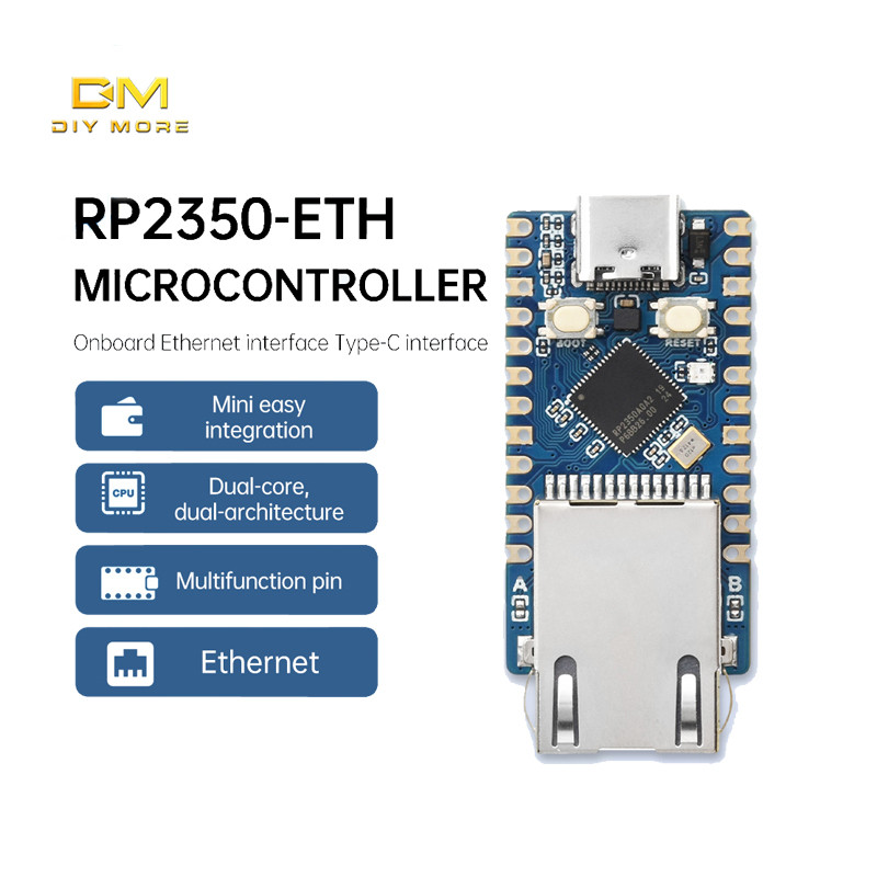 DIYMORE RP2350-ETH Microcontroller Development Board Based On Raspberry ...