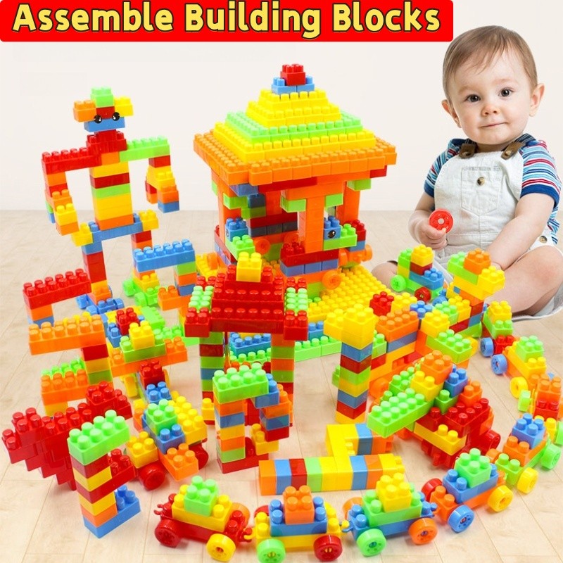 Assemble Building Blocks Early Educational Model Bricks Toy Kids ...