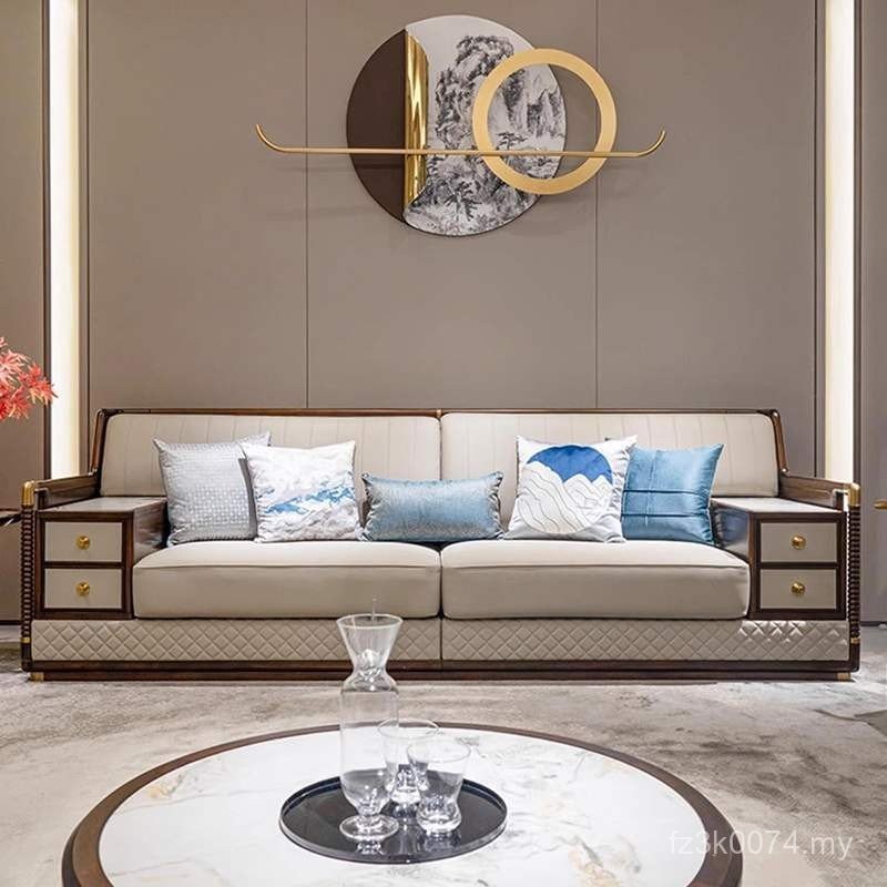 Light Luxury New Style Sofa Villa New Chinese Style Sofa Living Room ...