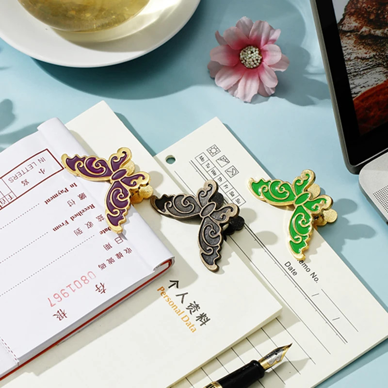 2Pcs/Set Metal Butterfly Binder Clips Foldback Notes Letter File Paper ...