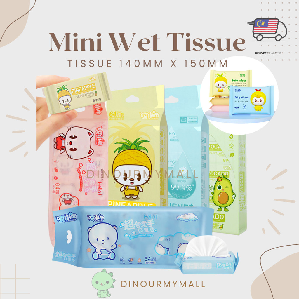 Portable Mini Wet Wipes, Household Hand and Mouth Tissues, Small Packs ...