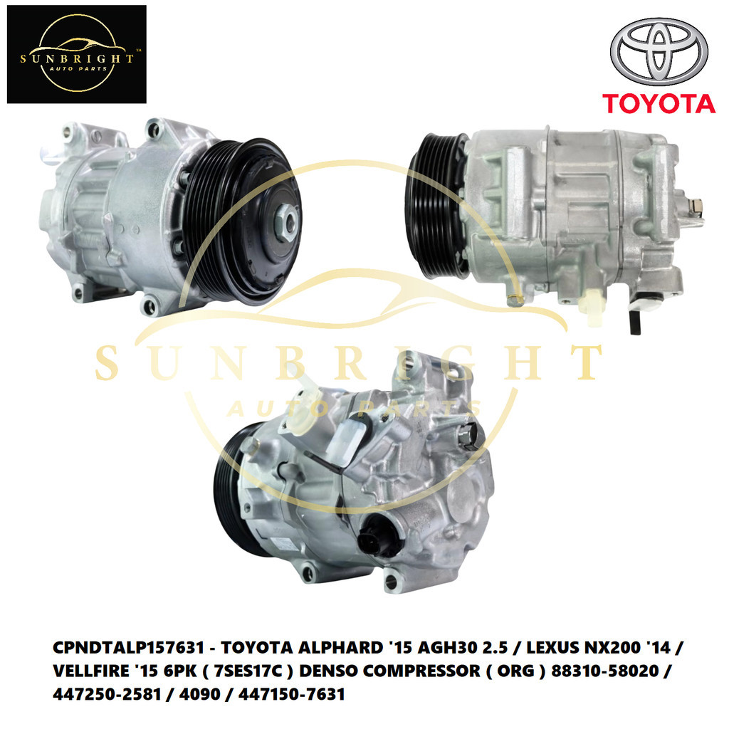 TOYOTA ALPHARD '15 AGH30 2.5 / LEXUS NX200 '14 / VELLFIRE '15 6PK ...