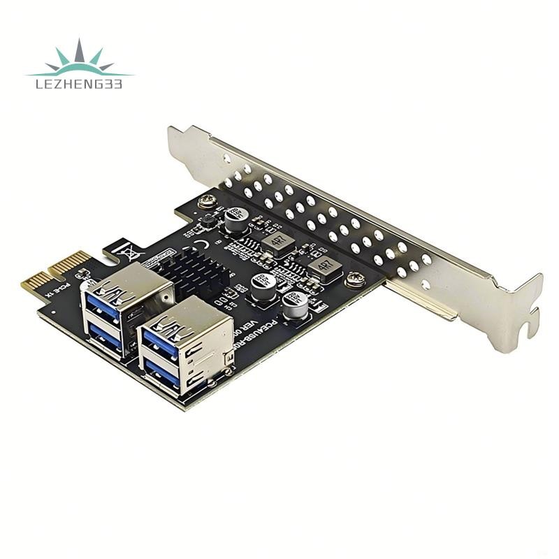 USB3.2 GEN1 PCIE Expansion Card 4 Port USB-A 5Gbps Expansion Card Adapter Riser for WIN7/10/11 ...