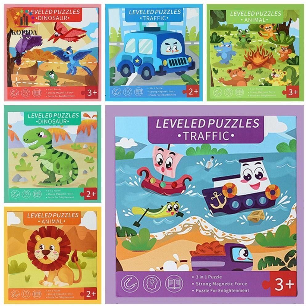 WILLIS Dinosaur Sticker Book, Repeated Pasting Handmade Magnetic Quiet ...
