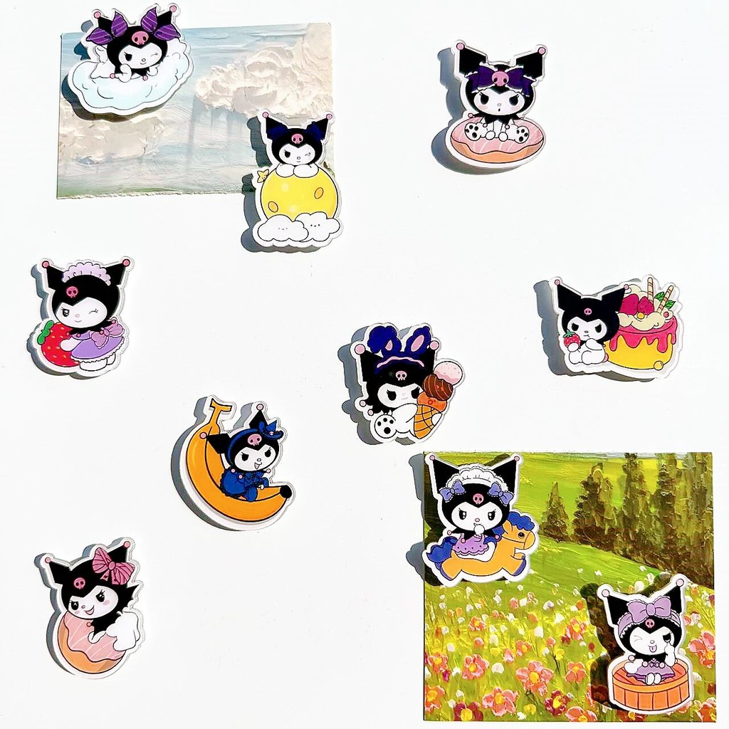 Kuromi Girl Refrigerator Sticker Children Cartoon Cute Sanrio Magnetic ...