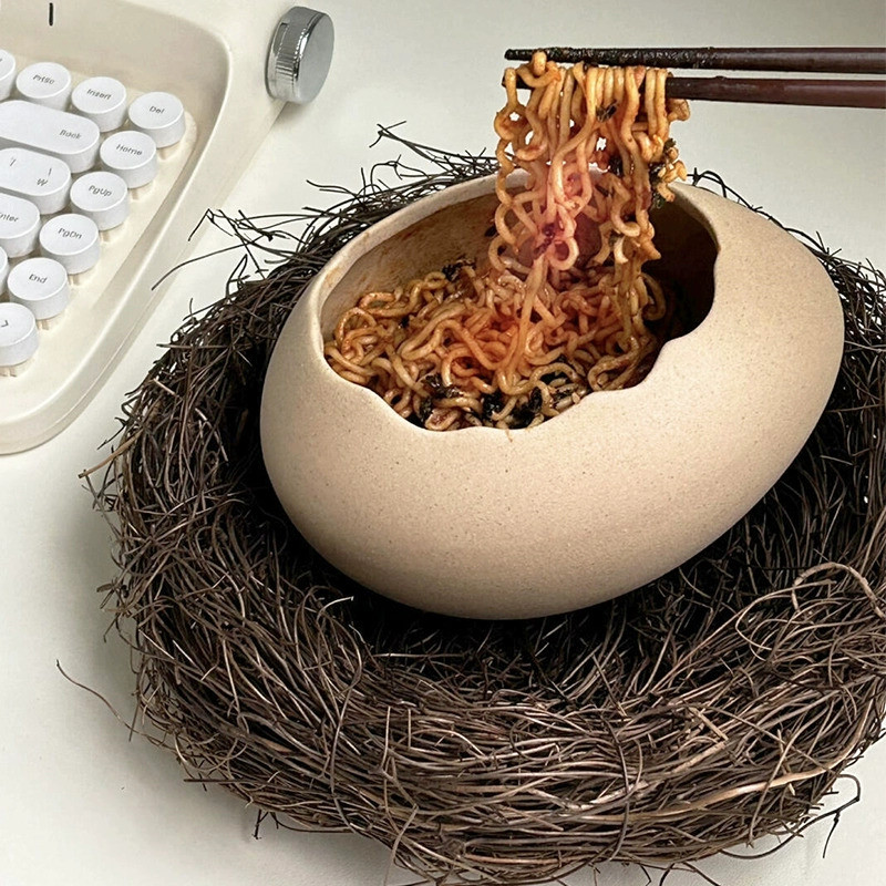 Eggshell Bowl Rare Weird Bird's Nest Bowl Plate 2025 New Style Student ...