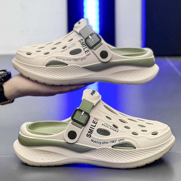 kasut sandal lelaki crocs Kasut Gua Kelapa Platform Tidak Licin Lelaki ...