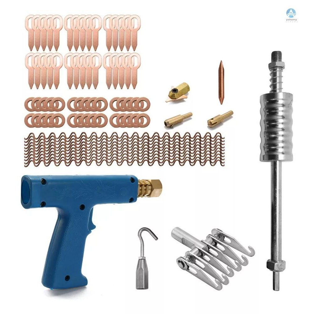 77pcs Stud Welders Dent Repairing Kit Pulling Claw Shrinking Welding ...