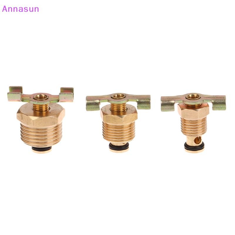 Annasun 1/4" 3/8" 1/2‘’Solid Brass Drain Valve Compressor Air Tank Port ...