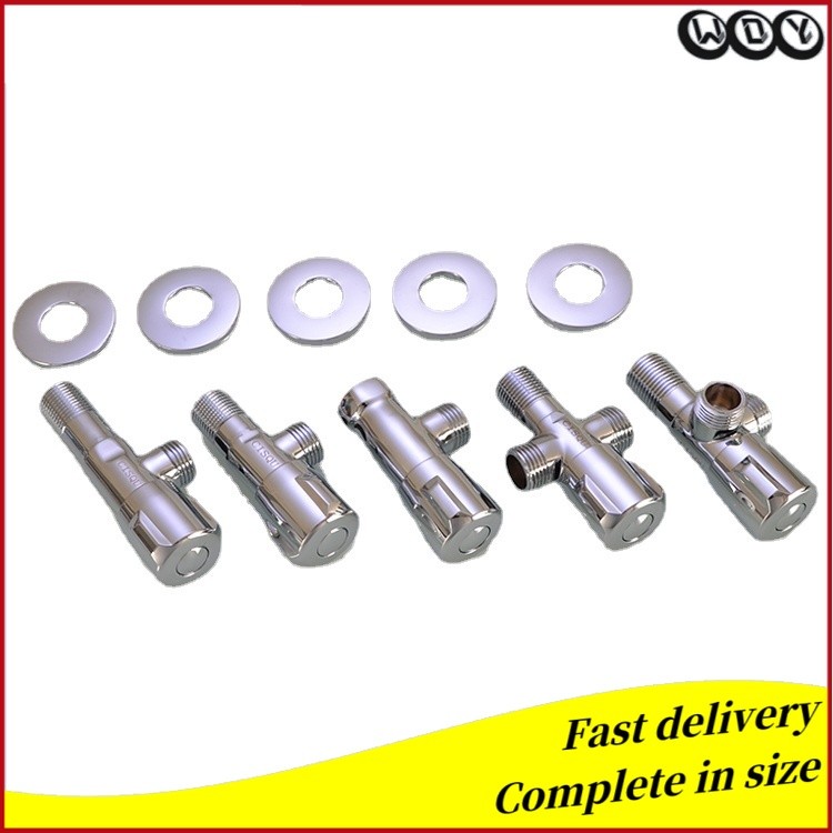 Hot and Cold Water Triangle Valve 20mm 1/2 Water Stop Valve 4 Points ...