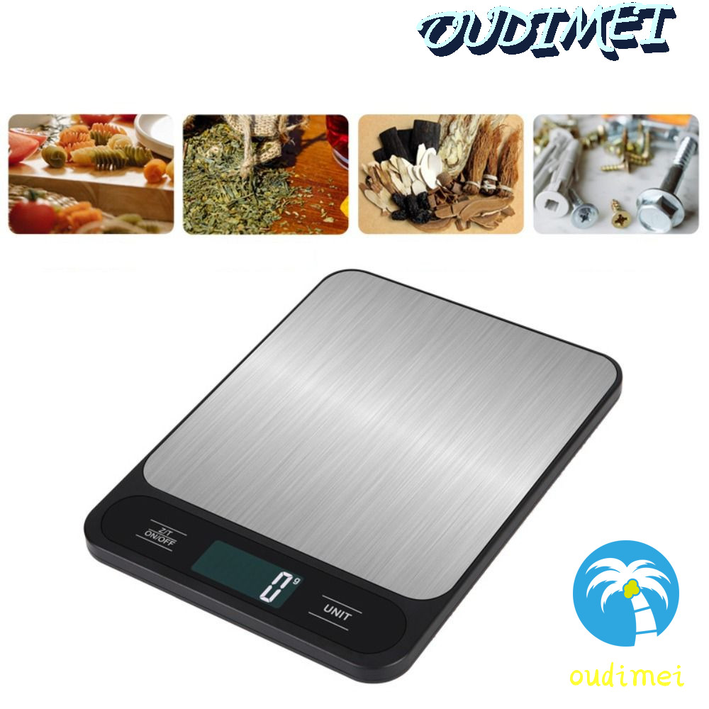 OUDIMEI Kitchen Scales, Digital Scale Stainless Steel Portion Scale ...