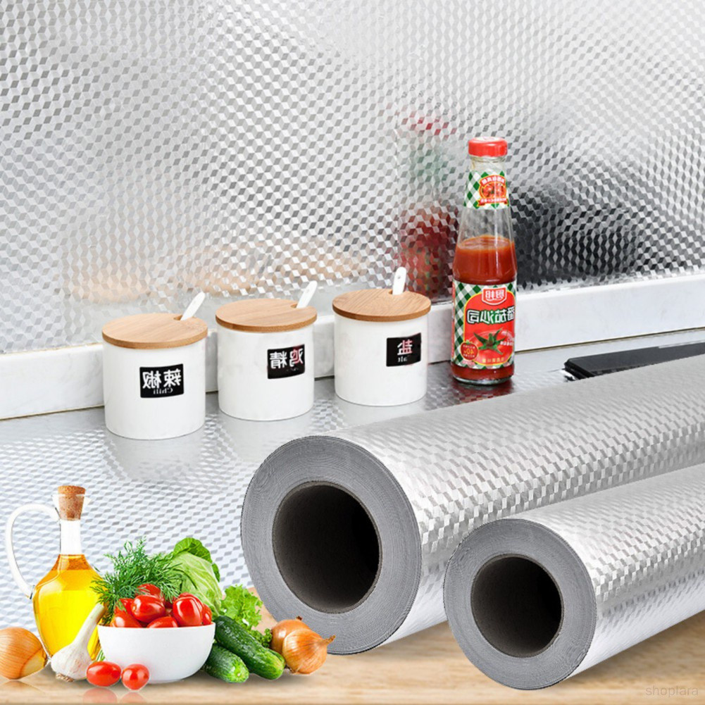 Thicken Cabinet Aluminum Drawer Sticker Kitchen Aluminum Foil Wallpaper ...