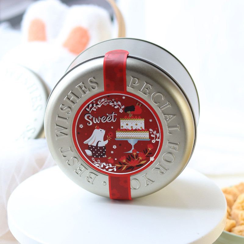 [Customization] [Tinplate Box] Transparent Gold Concave Convex Round ...