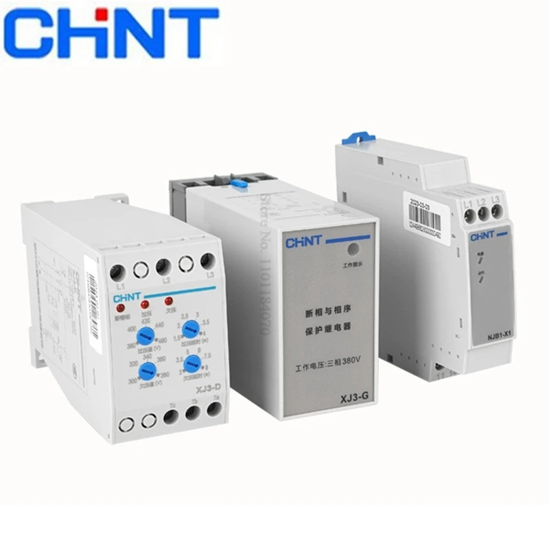 CHINT XJ3-G XJ3-D NJB1-X Sequence and On-off Protection Relay AC380V Overvoltage and ...