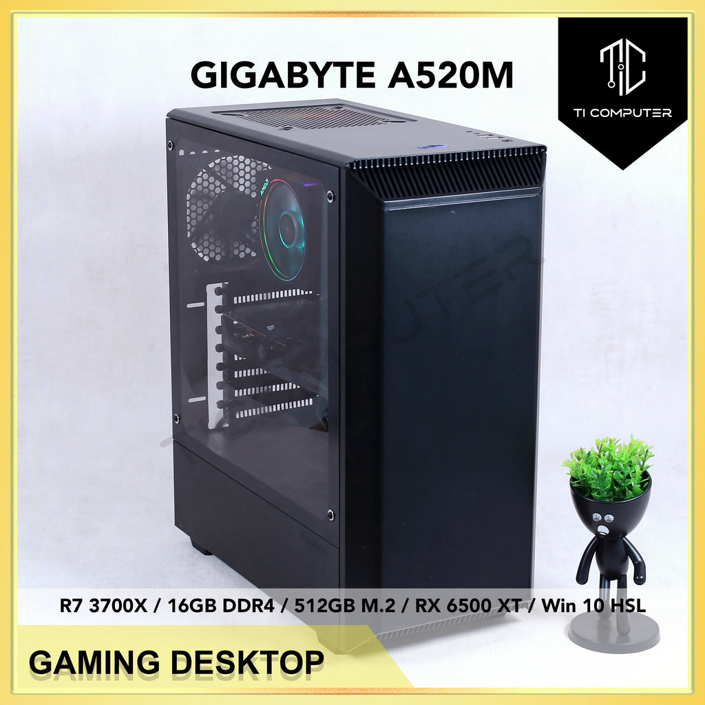 Phanteks Eclipse P300A GIGABYTE A520M Ryzen 7 3700X 16GB DDR4 RAM 512GB ...