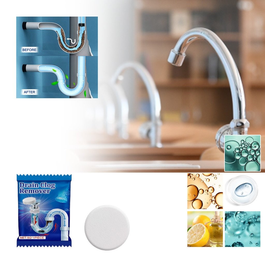 Penyumbatan pembetung Jakehoe membersihkan tablet effervescent bilik ...