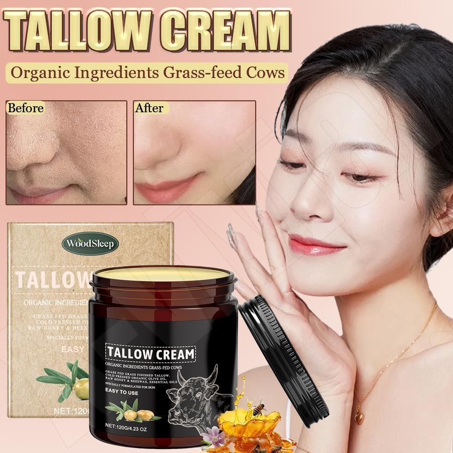 Organic Beef Tallow for Face 120g Grass Fed Beef Tallow Cream Tallow ...