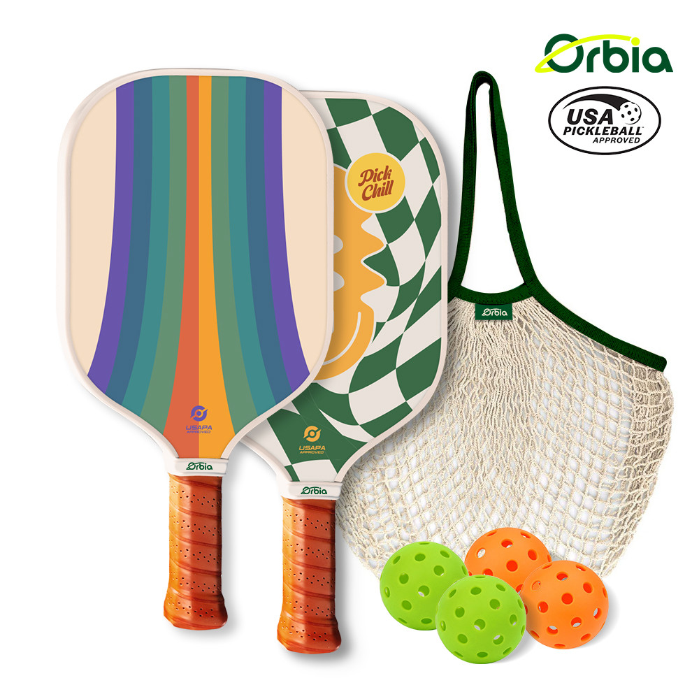 Orbia Sports USAPA Approved Glass Fiber Paddle 2 Paddles 4 Pickleballs ...