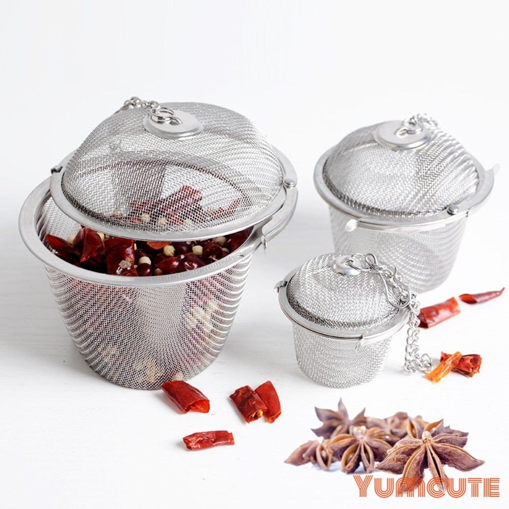 Tea Coffee Stew Spice Soup Herbal Sieve Infuser Reusable Stainless ...