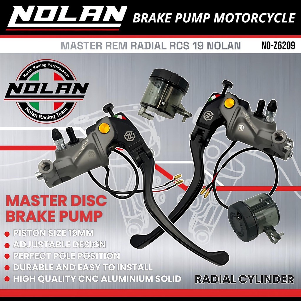 Nolan RCS19 Corsa Radial Brake Master 2 Tubes Left Right Smoke Plus ...