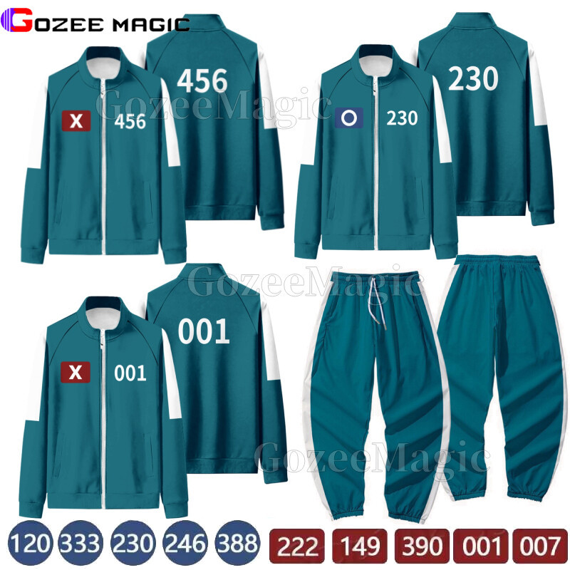 Unisex Season 2 Squid Game Cosplay Costume Coat Pants Tracksuits Men ...