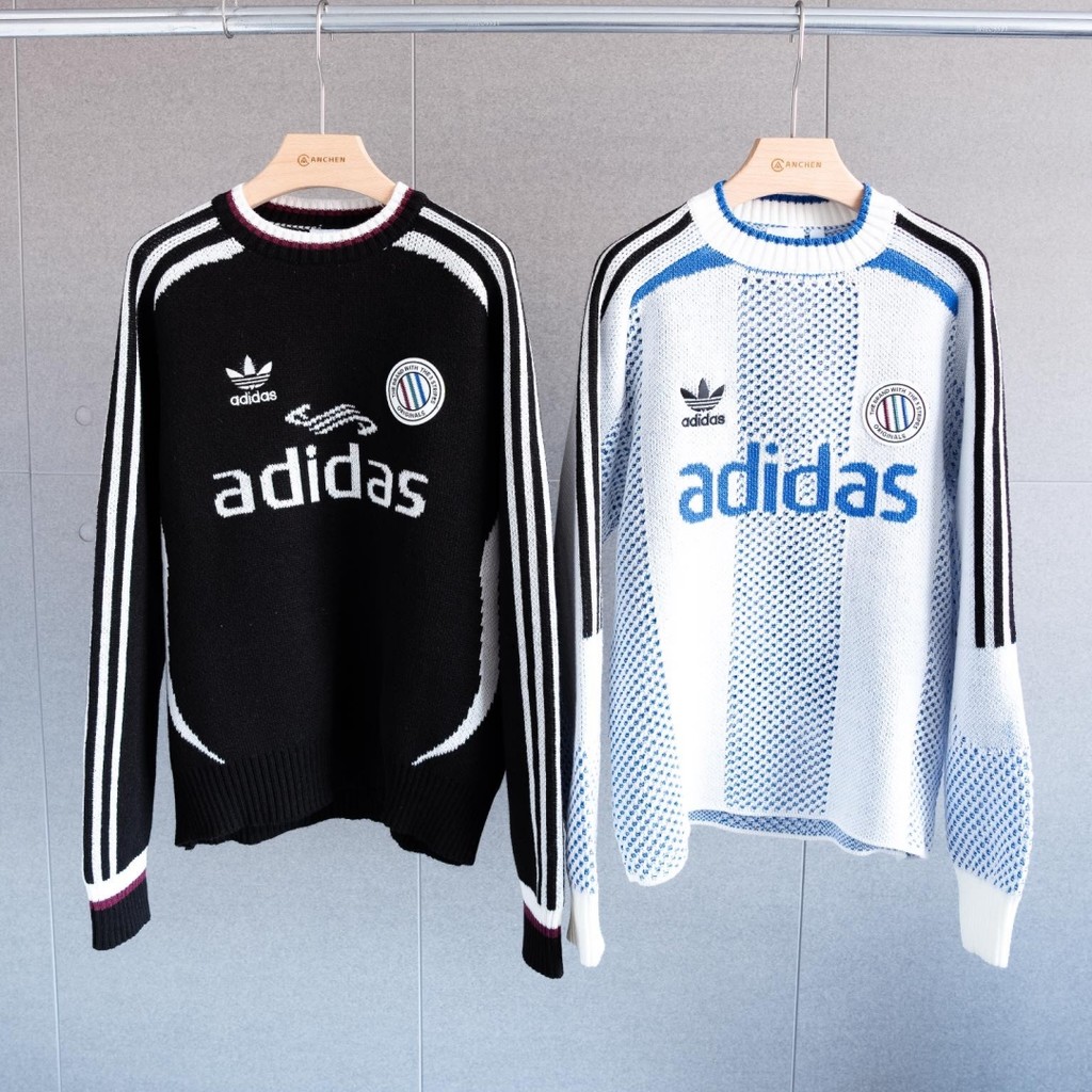 Adidas Originals ADCBC FW24 LS PO U Adicolor Men's and Women's Retro Sport Knit Sweater | Shopee ...