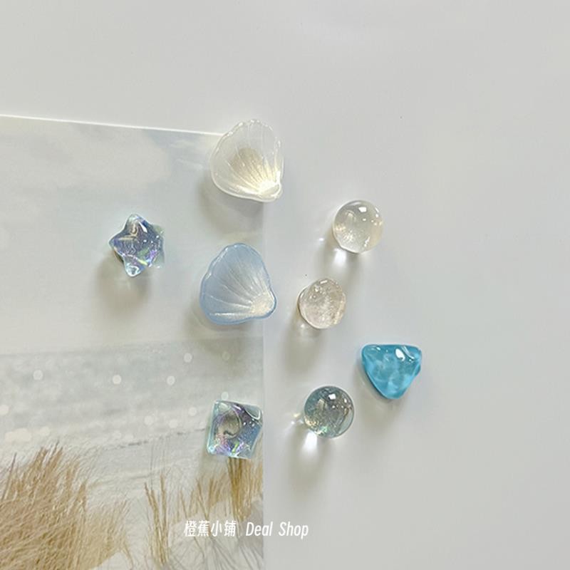 Beautiful Shell Refrigerator Sticker Dream Blue Message Board Card ...