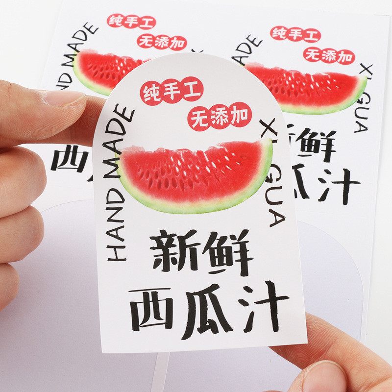 Watermelon Juice Sticker Watermelon Drink Adhesive Label Creative ...