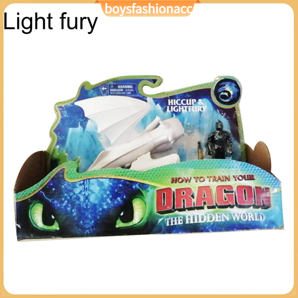 BF How to Train Your Dragon Toothless Light Fury Hiccup Figure Doll Toy ...