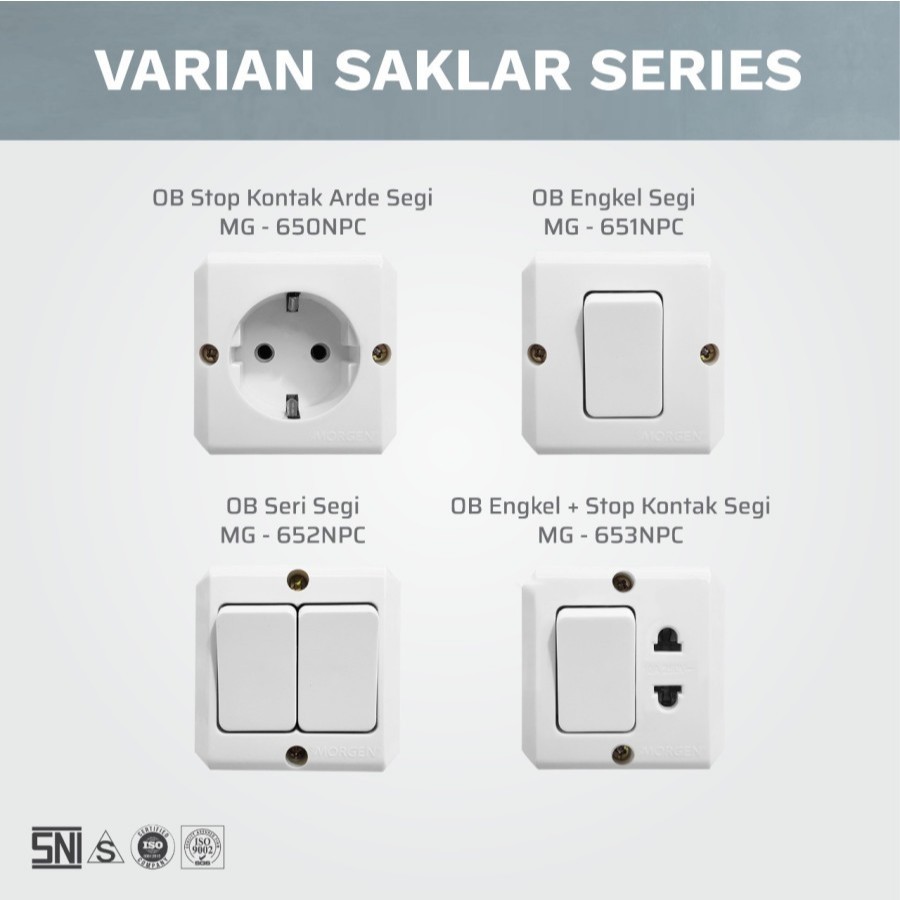 Morgen OB Socket Switch O Series SNI Ter Type 650 -653 (G) | Shopee Malaysia