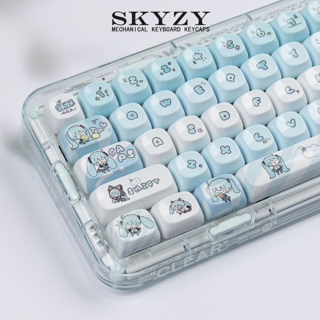 Hatsune Miku Keycaps MOA Profile Imitation Glossy cartoon ceramic PBT ...