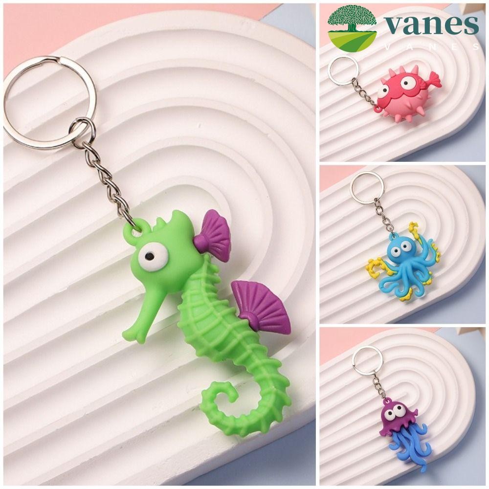 VANES Marine Fish PVC Keychain, Cuttlefish Octopus Octopus PVC Couple ...