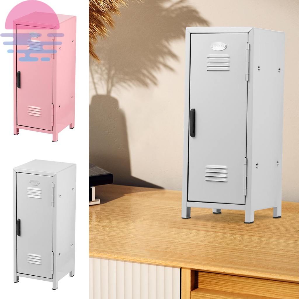 Mini Locker with Lock and Key Rustproof Metal Small Locker Portable ...