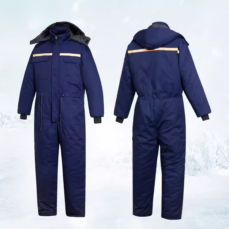 Winter One-Piece Cold-Proof Clothes Cold Storage Special Overalls Suit ...