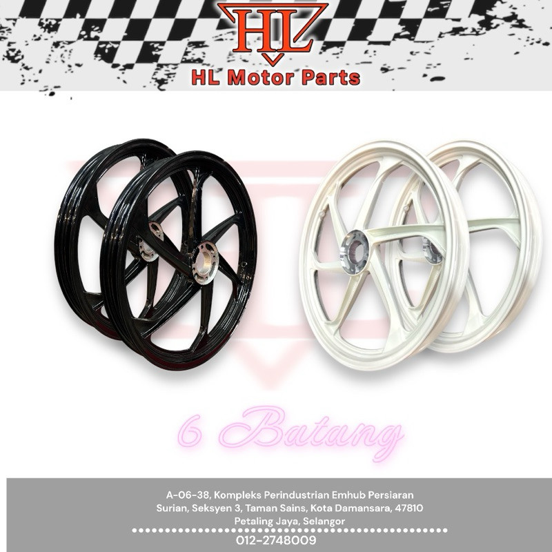 ENKEI 6 BATANG SPORT RIM CUSTOM HUB SALE RIM ONLY RS,Y15,Y16,LCV8 | Shopee Malaysia