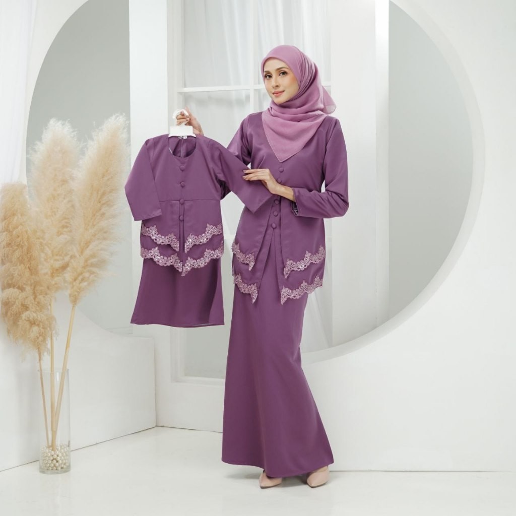 BAJU RAYA 2025 MINI KURUNG MODEN PLUS SIZE BUDAK BLACK BRICK ORANGE ...