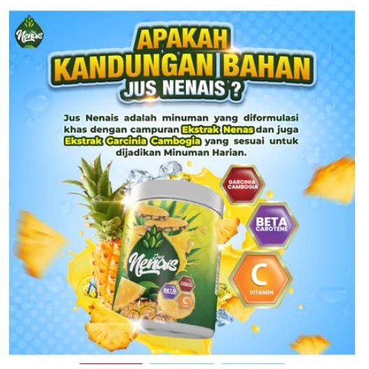 Jus Nenas asli campuran Garcinia Combogia (200g) Serbuk nenas asli exp ...